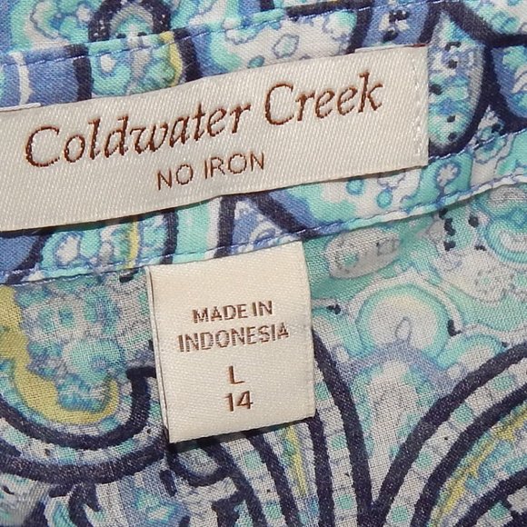 Coldwater Creek | Tops | Ladies Coldwater Creek No Iron Blouse Top Size ...